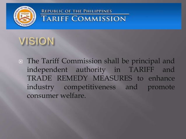 Tariff commission | PPTX