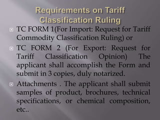 Tariff commission | PPTX