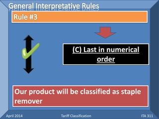 Tariff Classification | PPTX