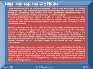 Tariff Classification | PPTX