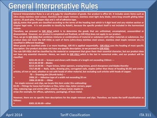 Tariff Classification | PPTX