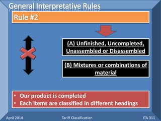 Tariff Classification | PPTX