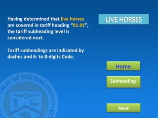 Tariff classification 28may2014 | PPT