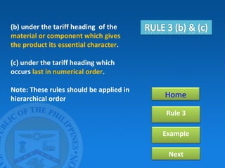 Tariff classification 28may2014 | PPT