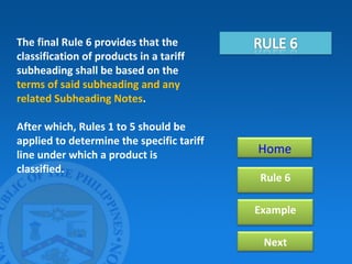 Tariff classification 28may2014 | PPT