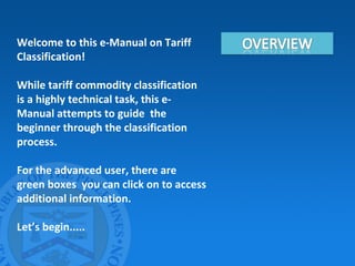Tariff classification 28may2014 | PPT