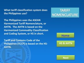 Tariff classification 28may2014 | PPT