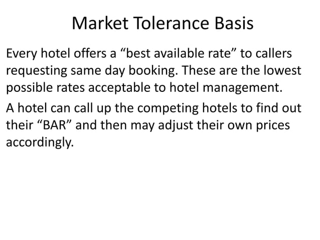 Hubbart's Formula: Tariff fixation methods in Hotels | PPTX