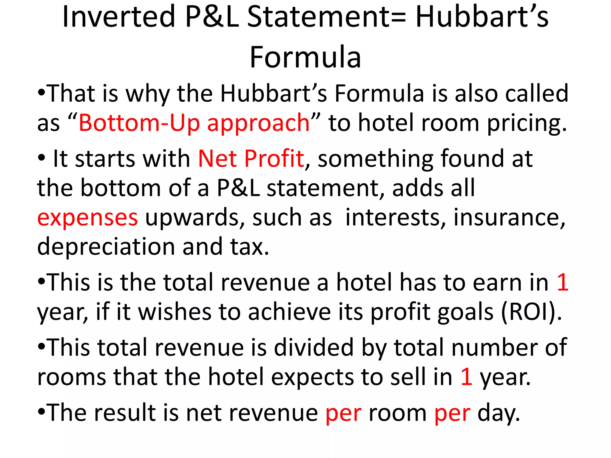 Hotel Guest Room Tariff Fixation Methods; Steps & Explanation (Revised ...
