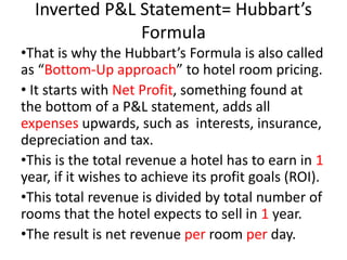 Hotel Guest Room Tariff Fixation Methods; Steps & Explanation (Revised ...