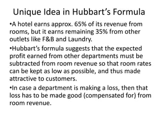Hotel Guest Room Tariff Fixation Methods; Steps & Explanation (Revised ...