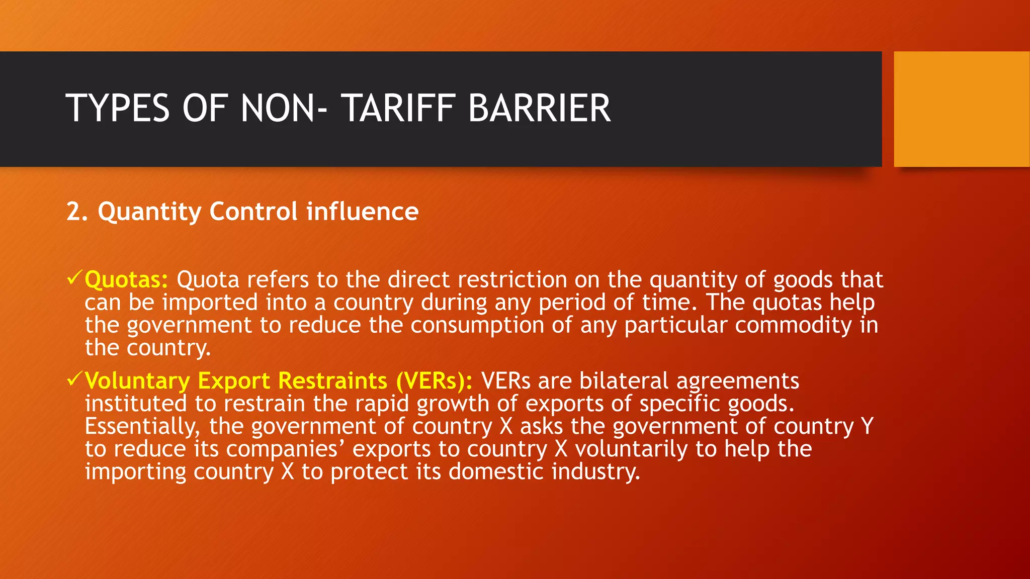 Tariff and Non-tariff barrier | PPTX