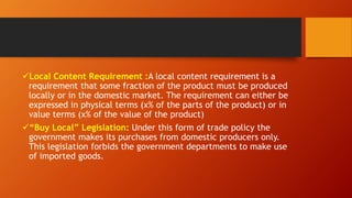 Tariff and Non-tariff barrier | PPTX