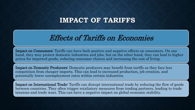 Tariff Presentation.pptx | Commodities | Economy