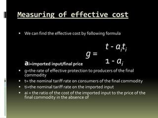 Tariff restriction ppt | PPTX