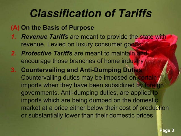 Tariffs | PPTX | Commodities | Economy