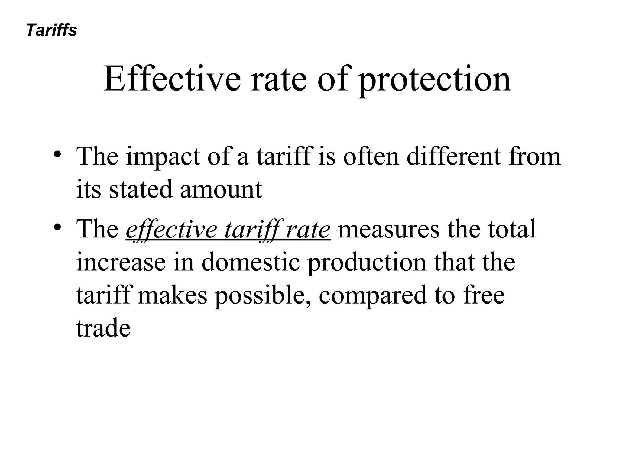 Tariffs | PPT