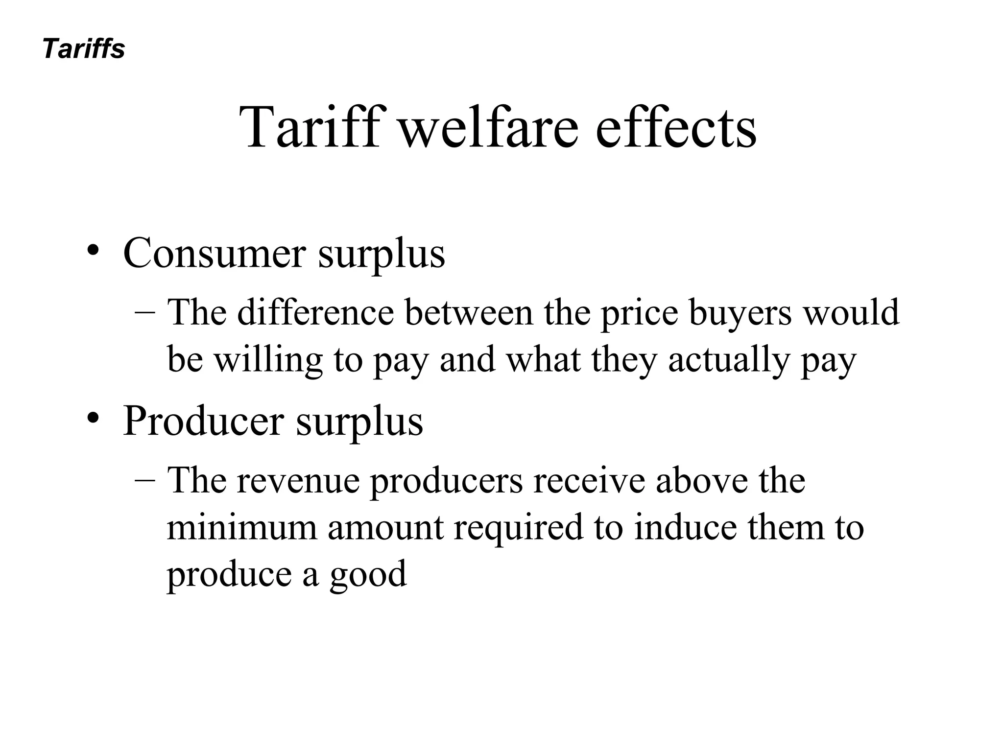 Tariffs | PPT