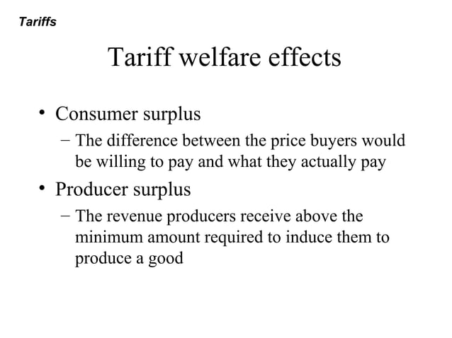 Tariffs | PPT