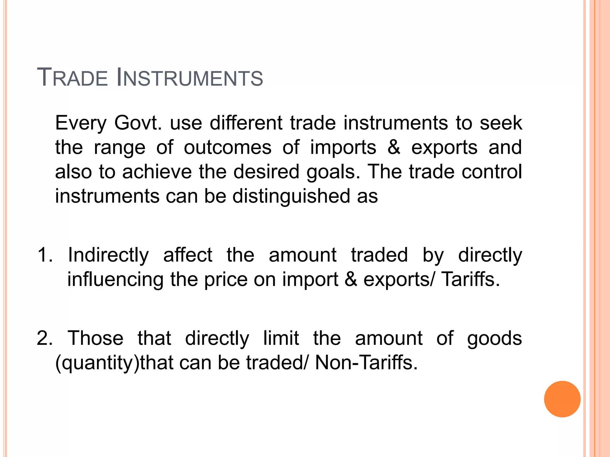 Tariffs & non tariffs | PPTX