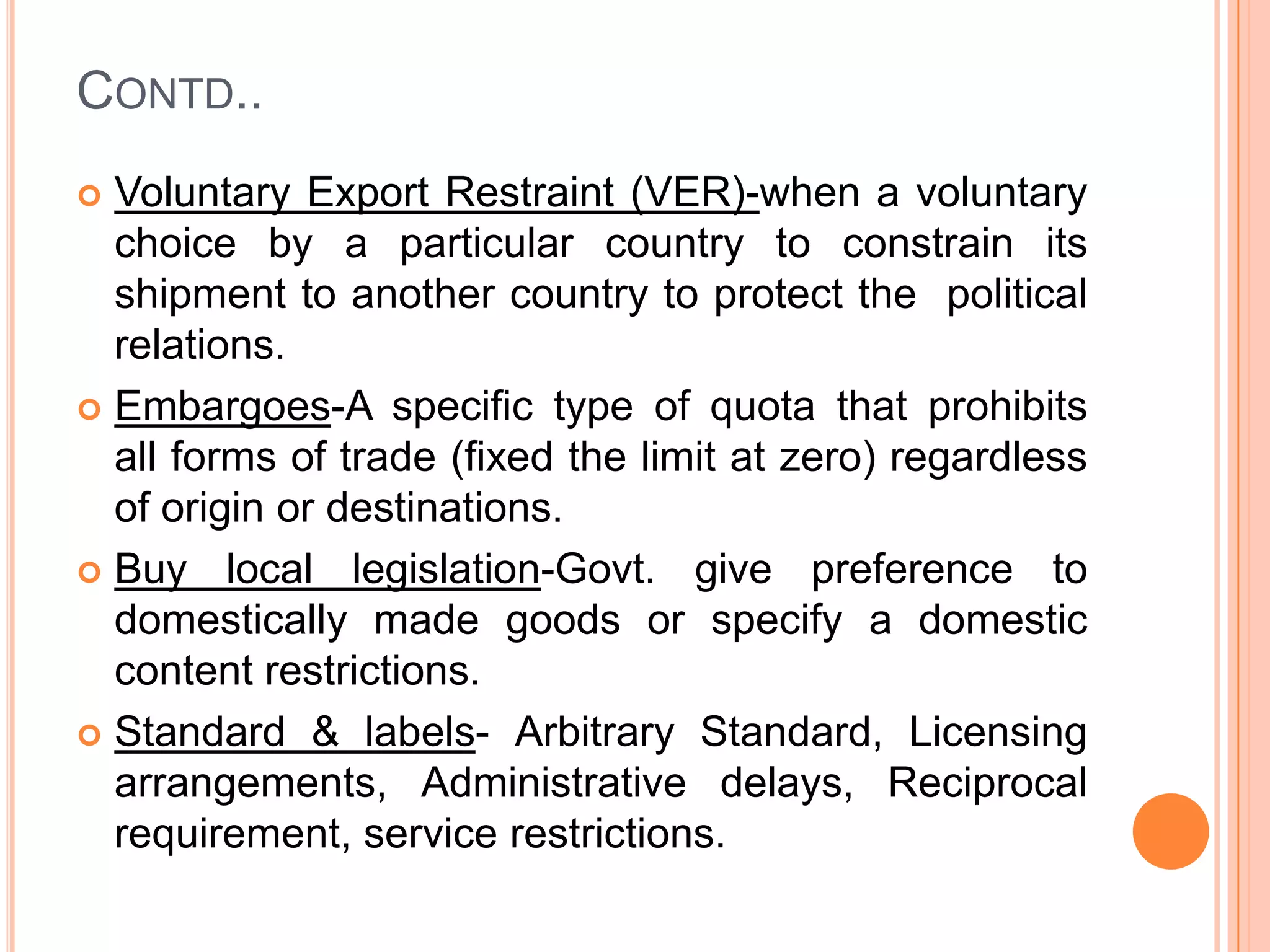 Tariffs & non tariffs | PPTX