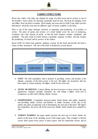 Tariff structure final -chapter -1 | DOCX