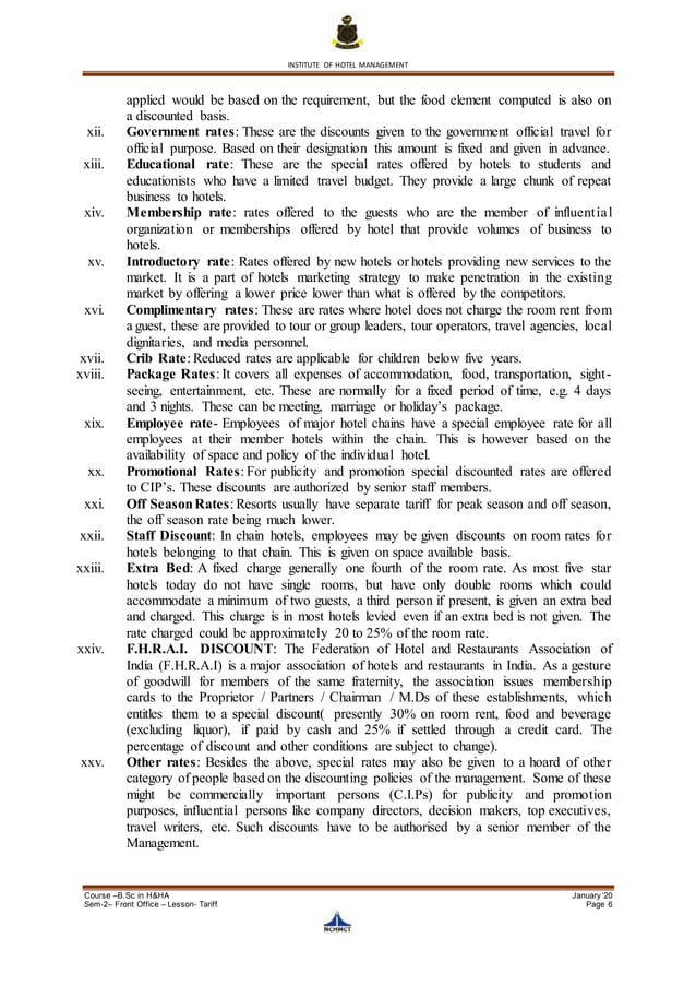 Tariff structure final -chapter -1 | DOCX