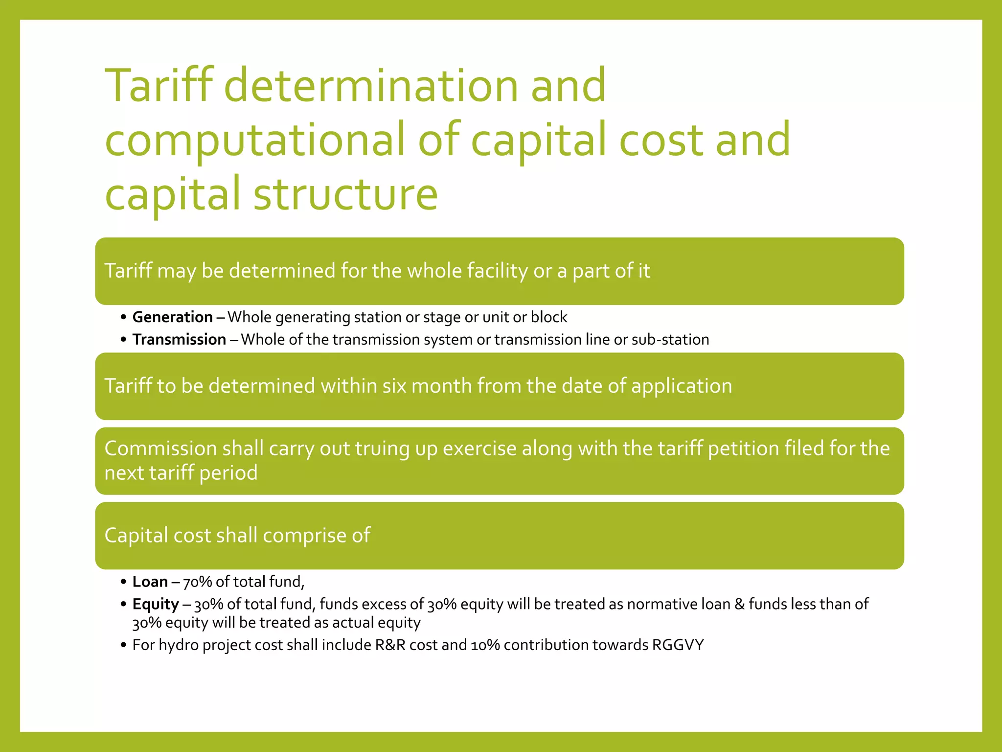 Tariff structure & Cerc tariff regulation | PPTX