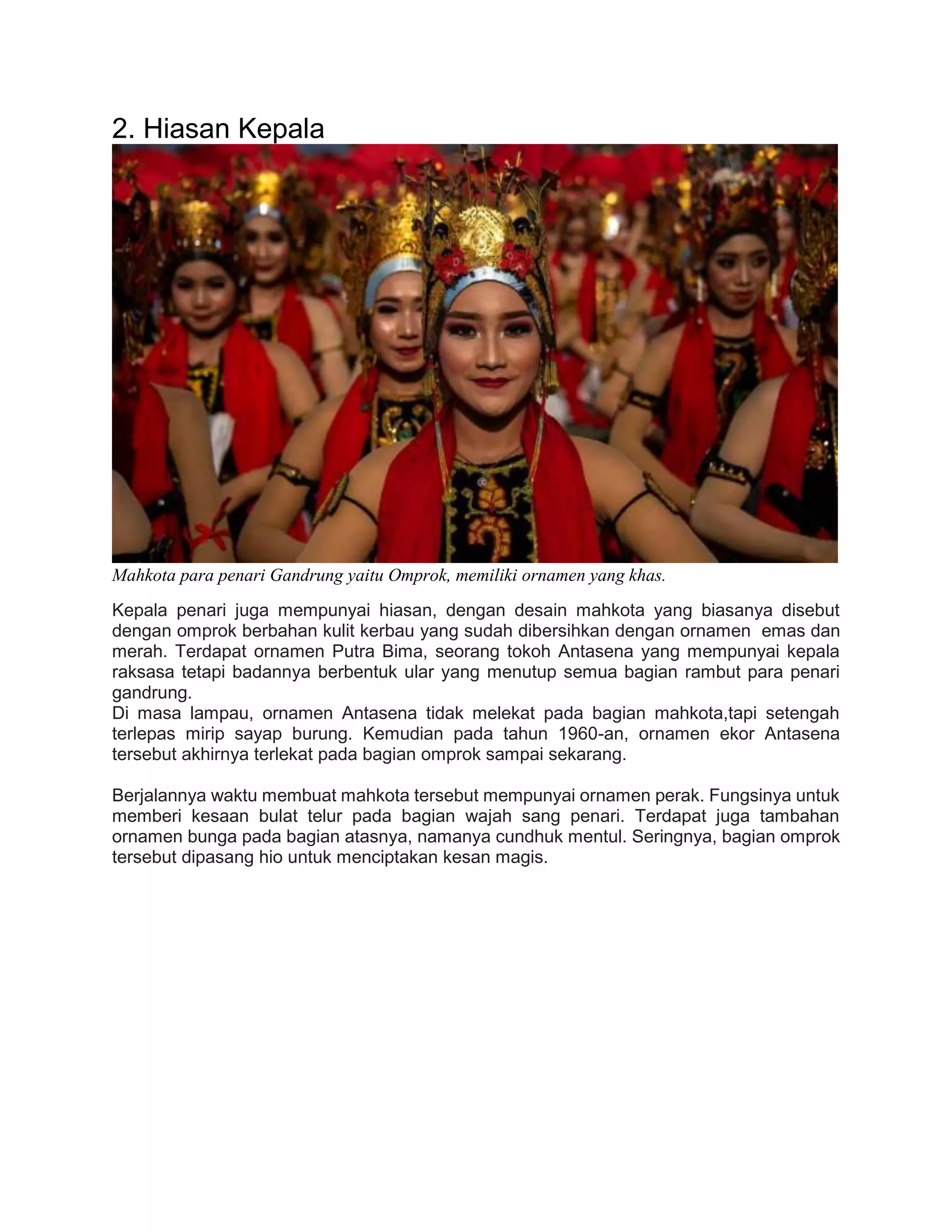 Tari gandrung | PDF