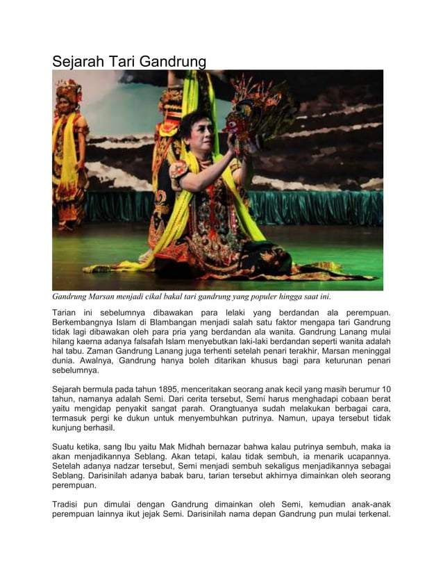 Tari gandrung | PDF