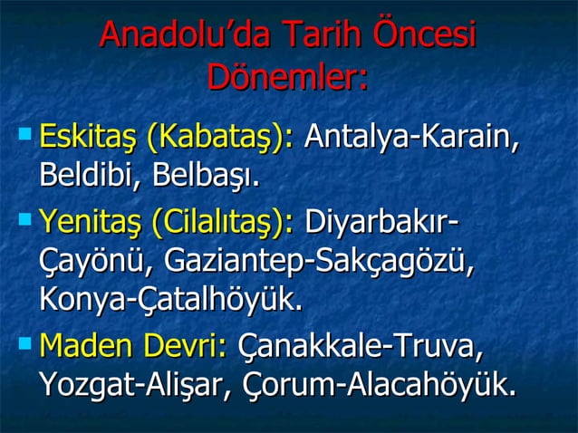Tarih öNcesi Devirler | PPT