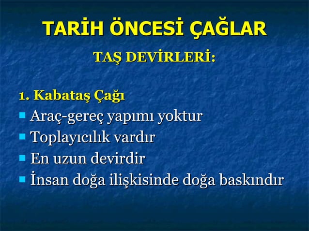Tarih öNcesi Devirler | PPT