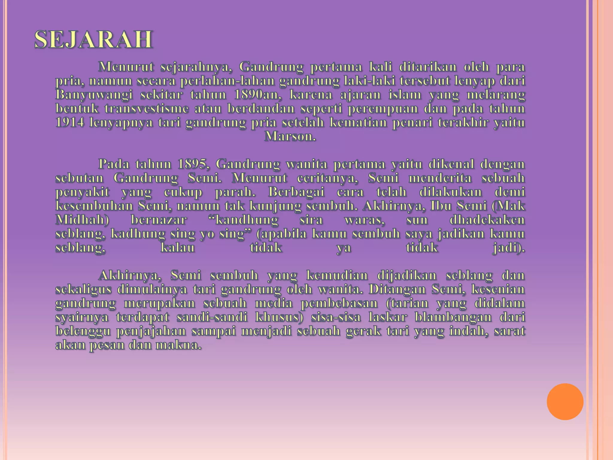 Tari jejer gandrung | PPTX