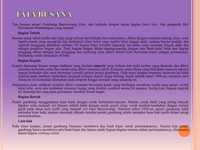 Tari jejer gandrung | PPTX