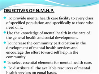 NATIONAL MENTAL HEALTH PROGRAMME | PPT