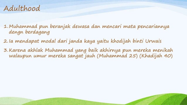 Tarikh // Biografi Nabi Muhammad | PPT