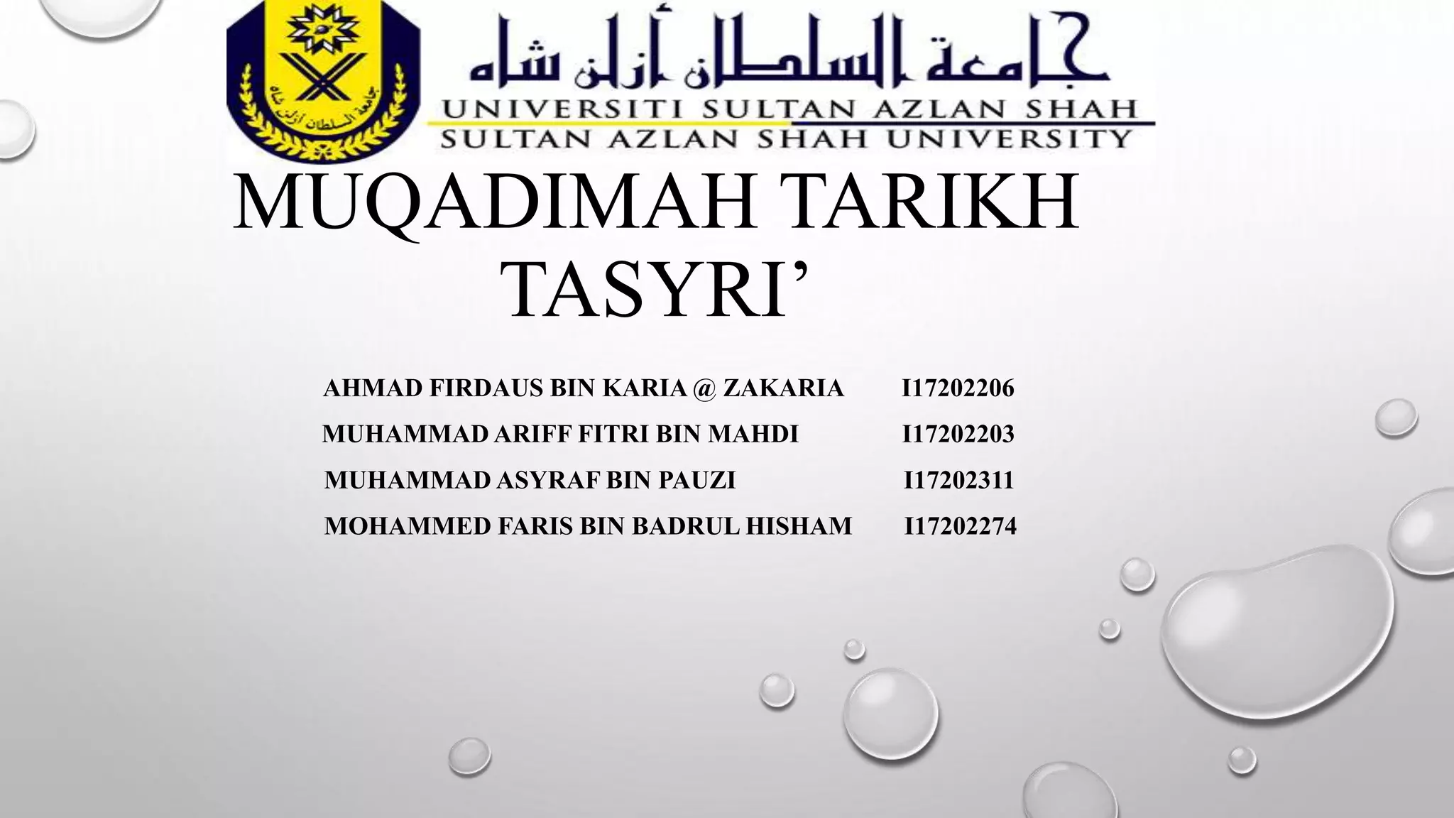 Tarikh tasyri | PPTX