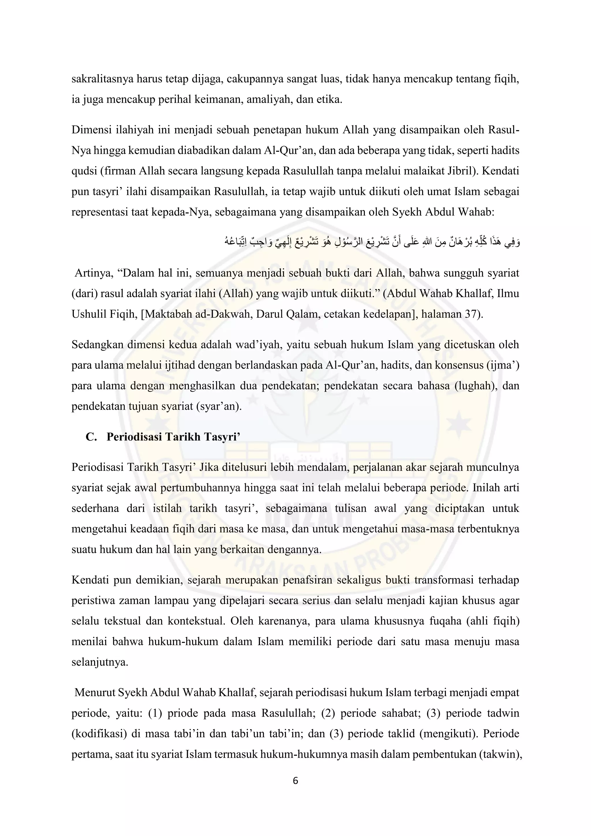 Tarikh Tasyri' Priode Kematangan Sejarah Hukum Islam.pdf