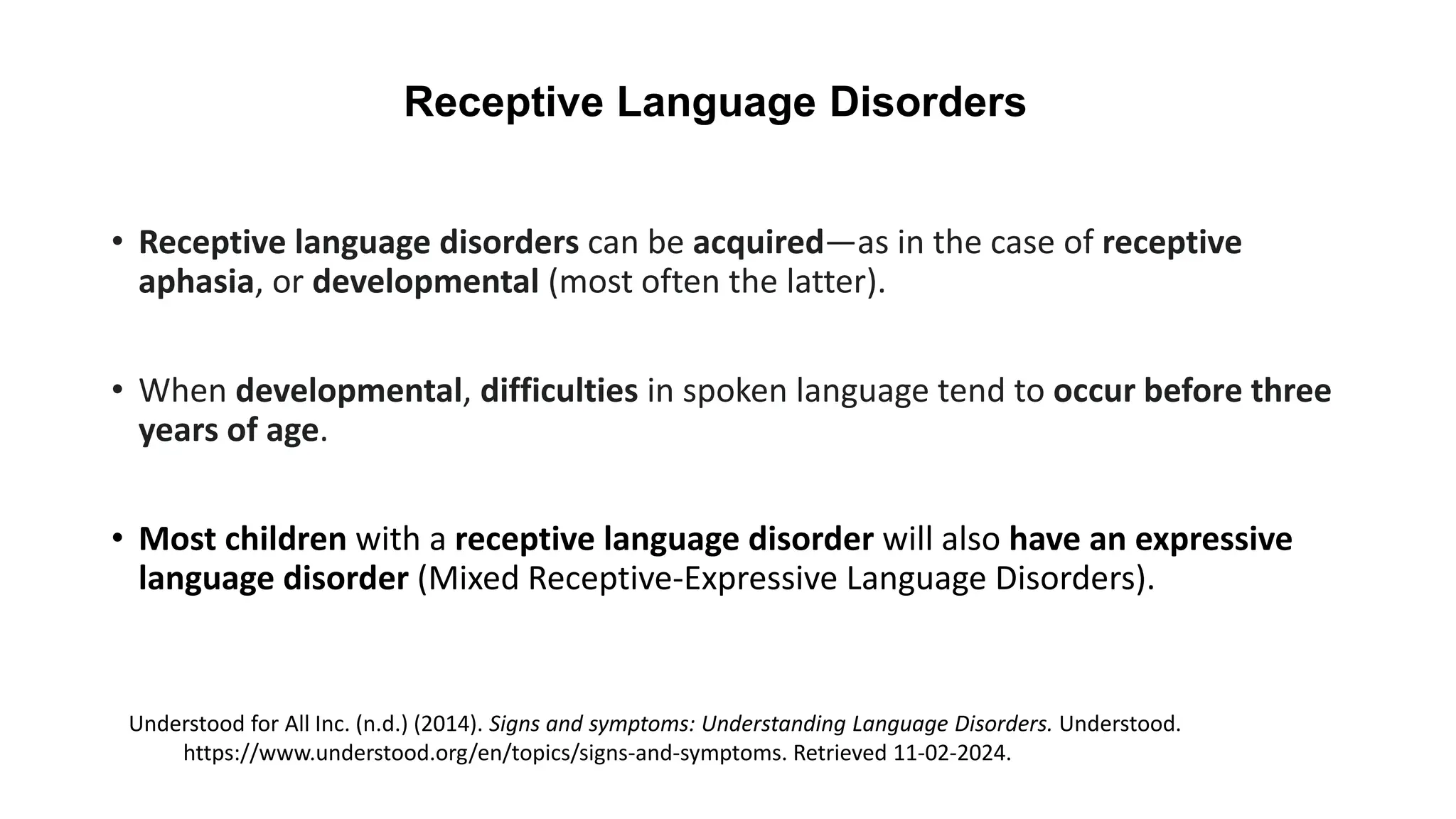 Languge Disorders Language Disorders 1. Expressive Language Disorders 2 ...