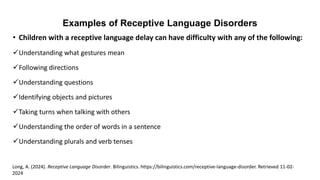 Languge Disorders Language Disorders 1. Expressive Language Disorders 2 ...