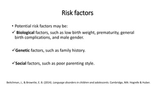 Languge Disorders Language Disorders 1. Expressive Language Disorders 2 ...