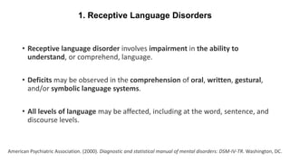 Languge Disorders Language Disorders 1. Expressive Language Disorders 2 ...
