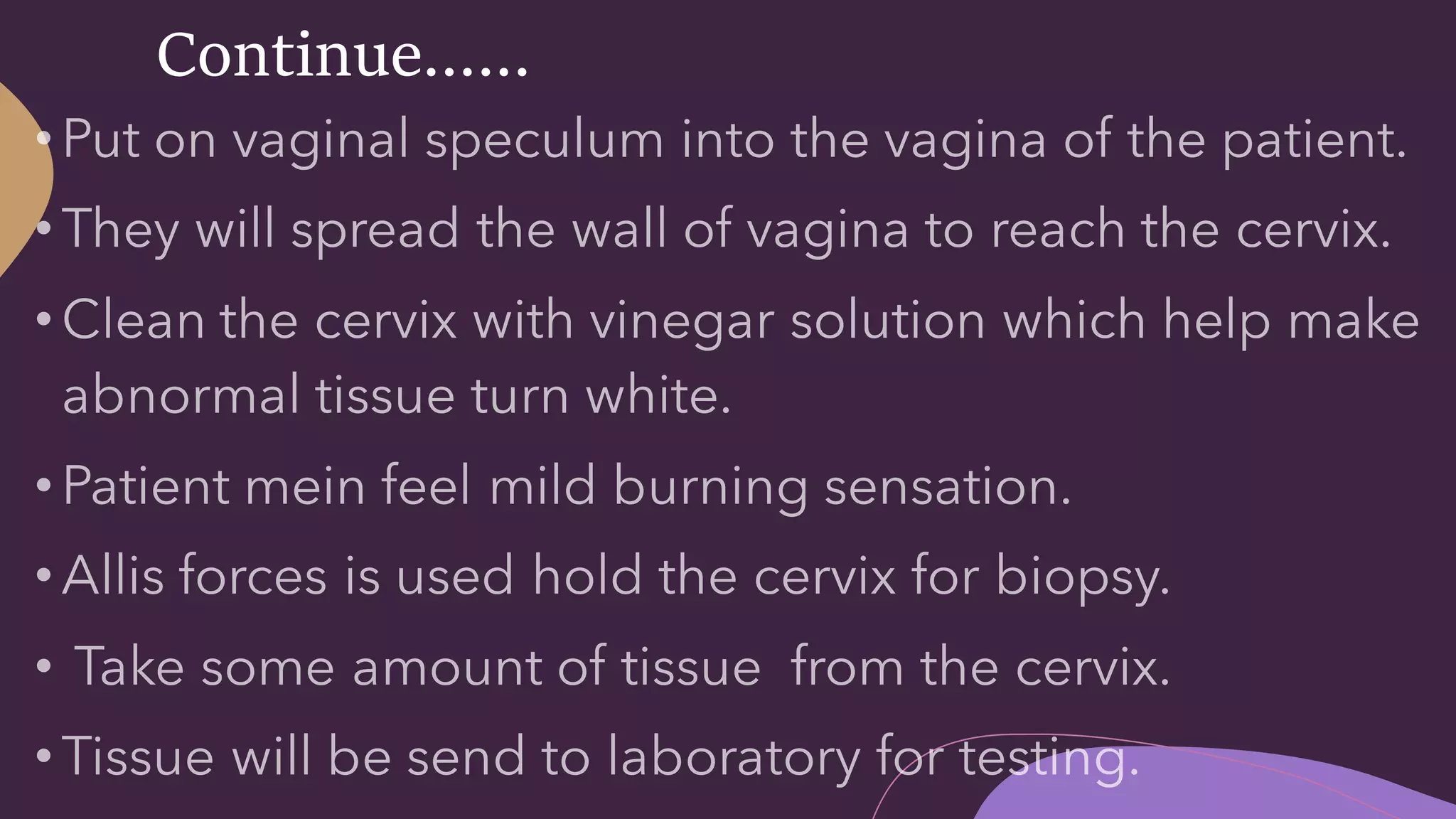 Pap smear test and biopsy of cervix. | PDF | Medical Tests | Medical Health