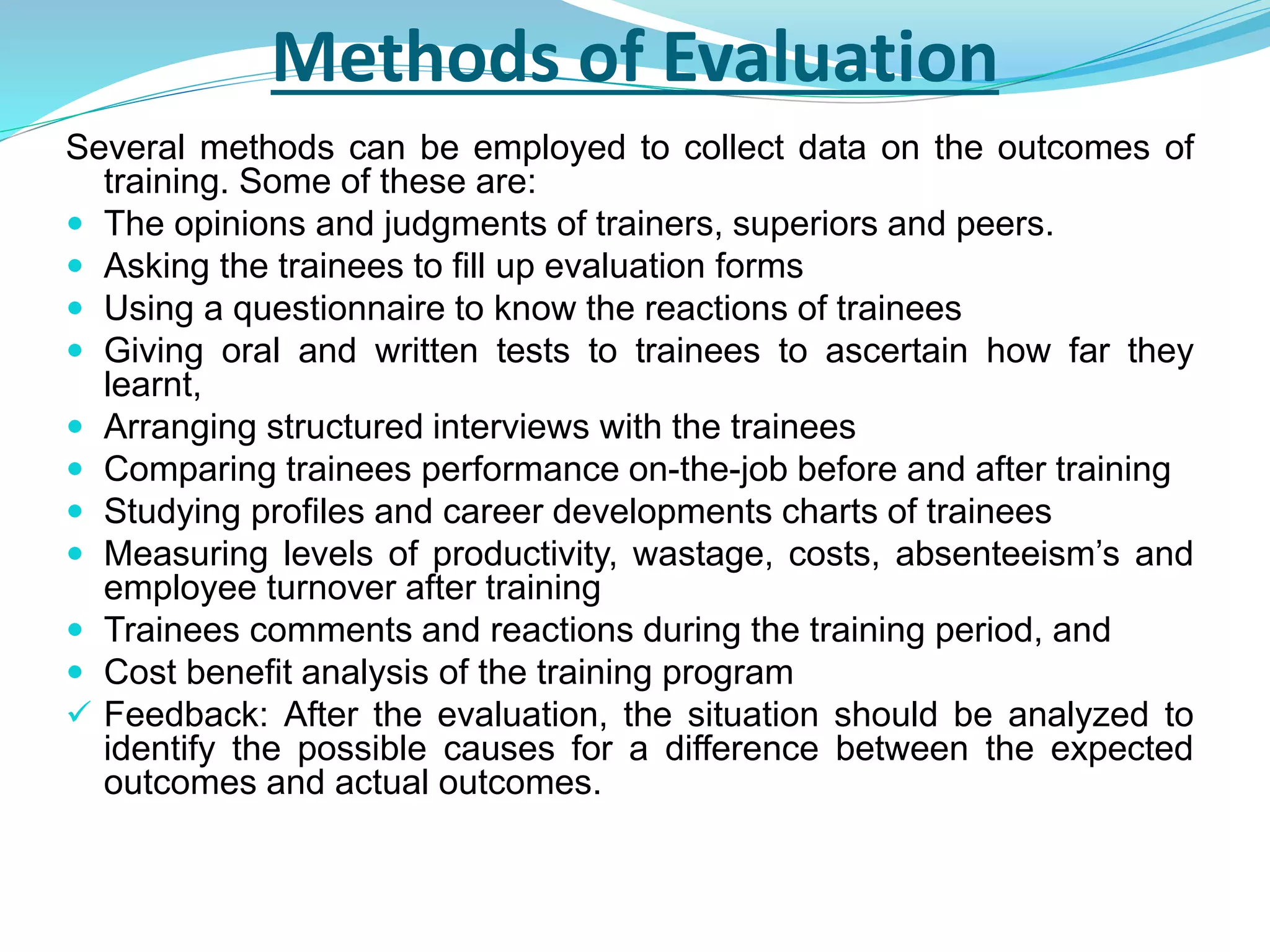Tarining evaluation | PPT