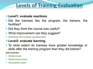 Tarining evaluation | PPTX