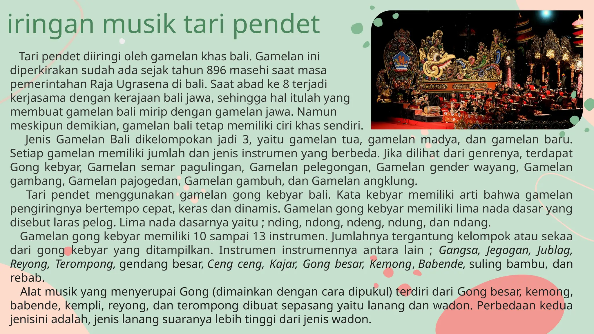tarian tradisional asal Bali tari Pendet Bali.pptx