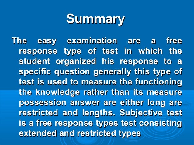Subjective Test Methods