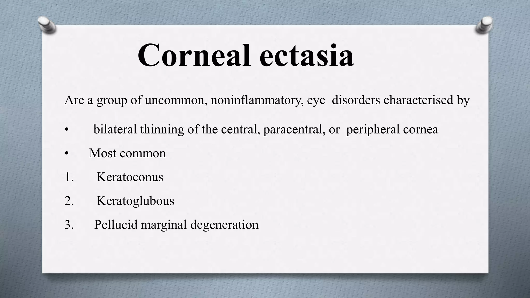 Corneal Diseases / abnormalities | PPTX