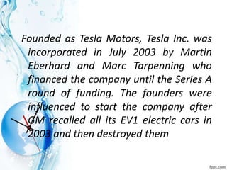 Tesla Motor (Future Perspective) PowerPoint | PPTX