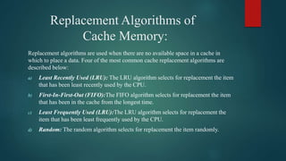 Cache memoy designed by Mohd Tariq | PPTX